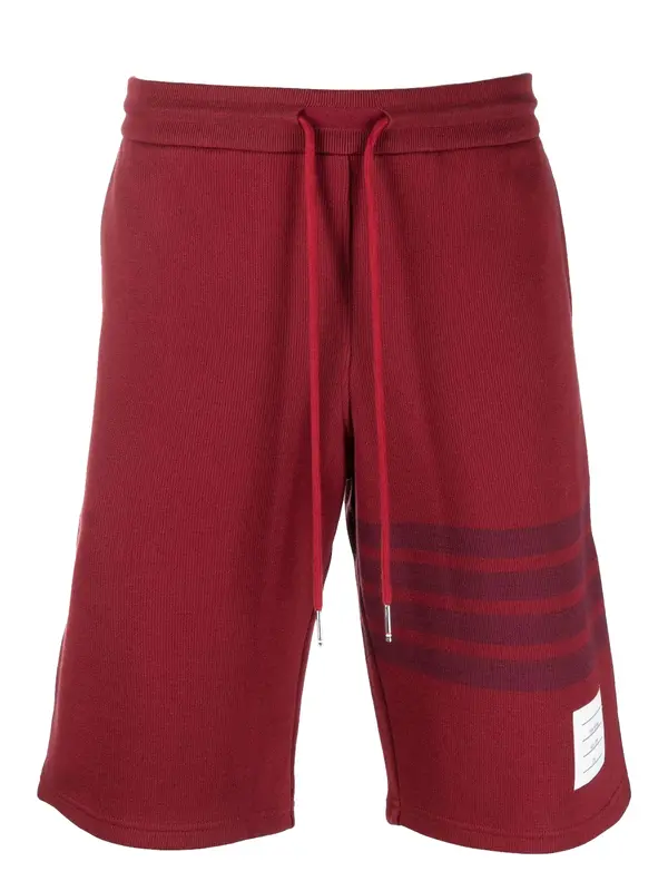 Thom Browne Rwb Striped Shorts - Red