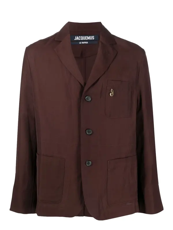 Jacquemus Notched Lapels Single-breasted Jacket - Brown