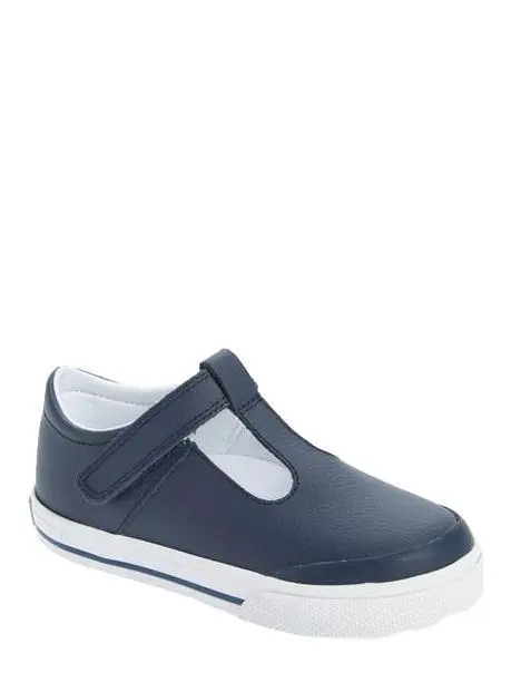 FOOTMATES Drew Leather Mary Jane Sneaker - Navy Leather