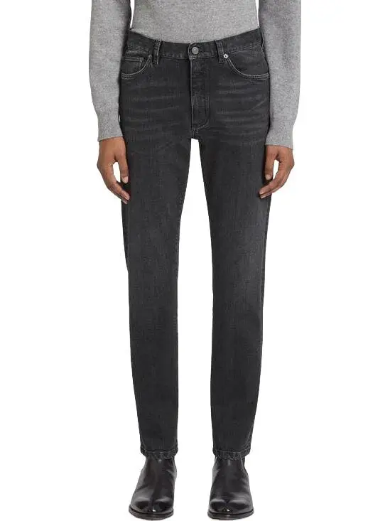 Zegna City Fit Stretch Denim Jeans - Grey