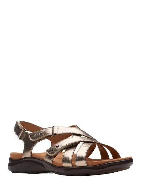 Clarks Strappy Sandals - Metallic