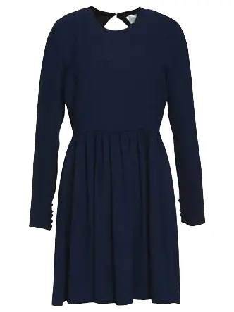 Victoria Beckham Crepe Mini Dress - Blue
