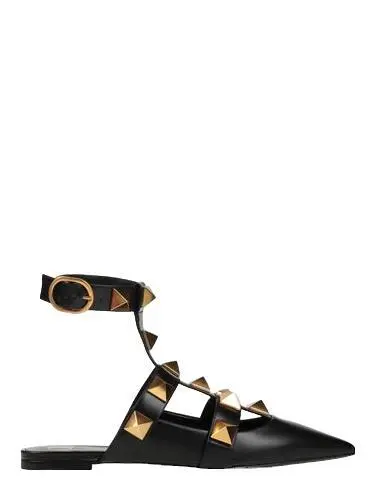 Valentino Garavani Leather Ballet Flats - Black
