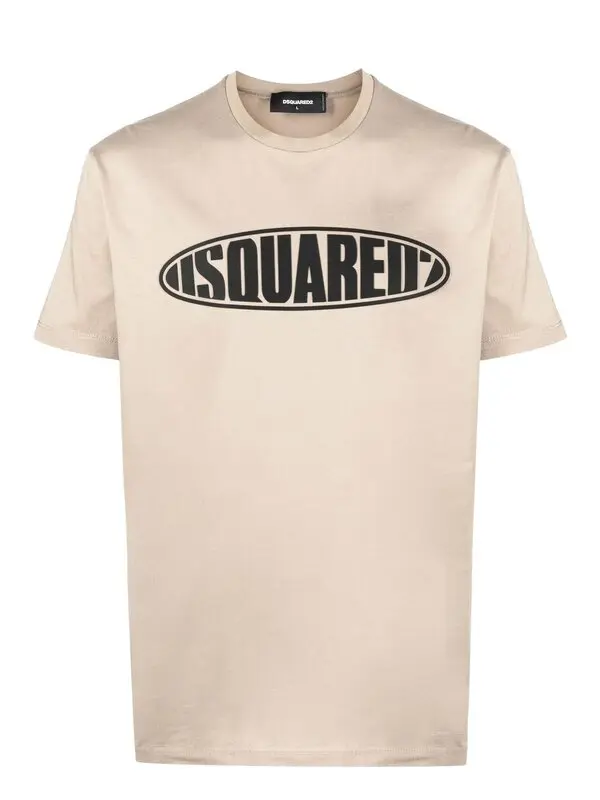 Dsquared2 Logo-print Short-sleeve T-shirt - Neutrals