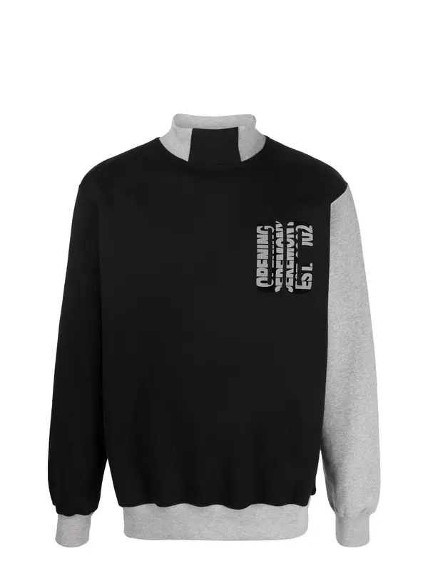 Opening Ceremony Logo-print Colour-block Sweatshirt - Black