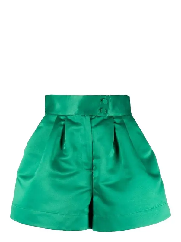 STYLAND Satin-finish Mini Shorts - Green