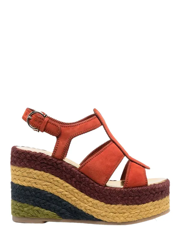 FERRAGAMO High Wedge-heel Espadrilles - Orange