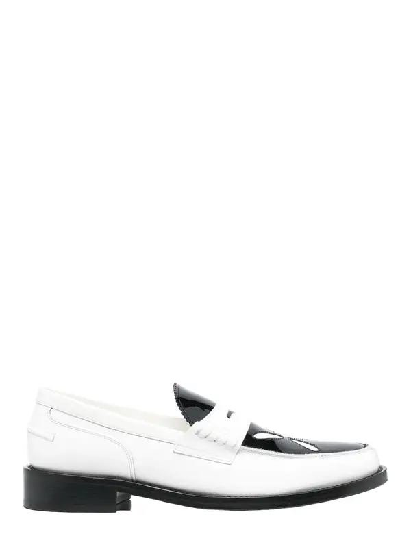 STEFAN COOKE Slashed Leather Loafers - Black