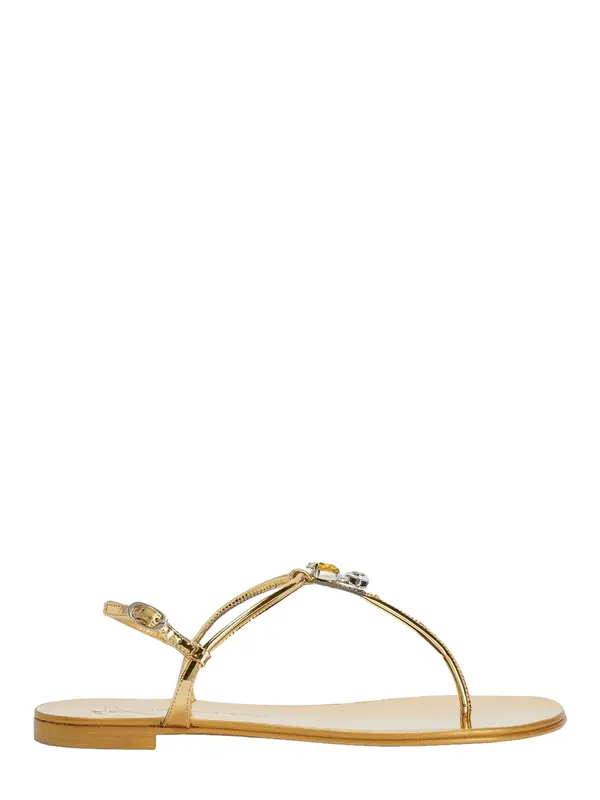 GIUSEPPE ZANOTTI Alphonsine Thong Sandals - Gold