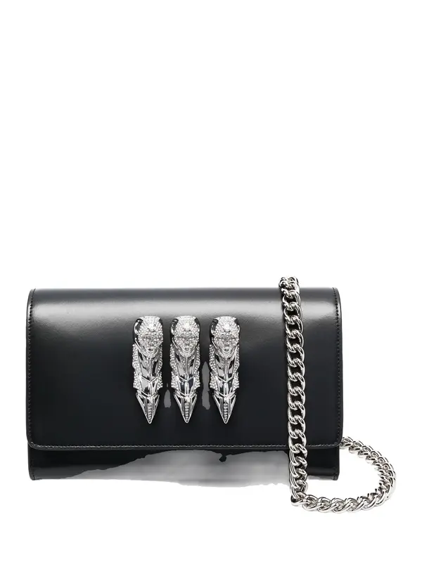 Philipp Plein Skull Ring Shoulder Bag - Black