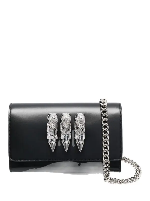 Philipp Plein Skull Ring Shoulder Bag - Black