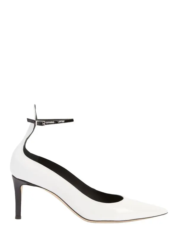 GIUSEPPE ZANOTTI 70mm Leather Pumps - White
