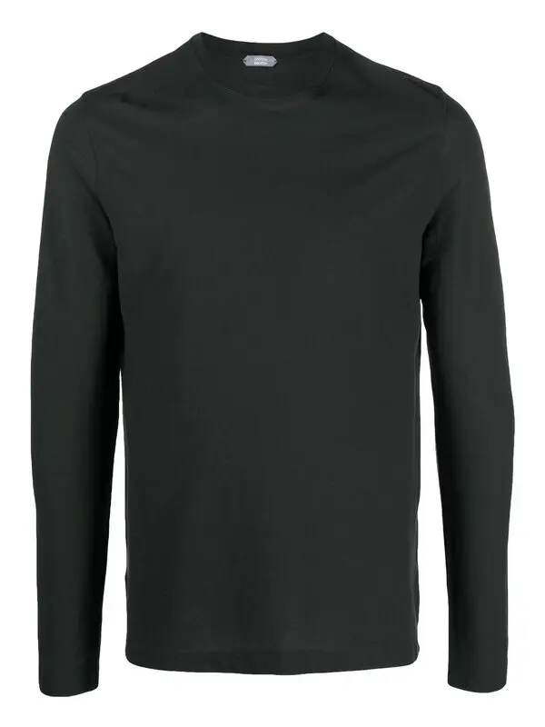 ZANONE Long-sleeved Cotton T-shirt - Green