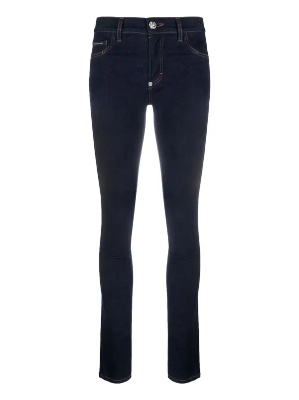 Philipp Plein Mid-rise Skinny Jeans - Blue