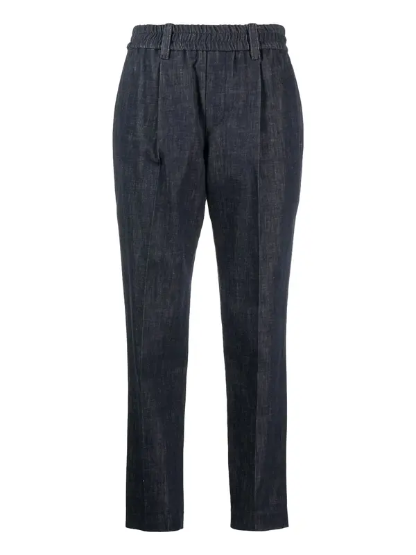 Brunello Cucinelli Elasticated-waist Trousers - Blue