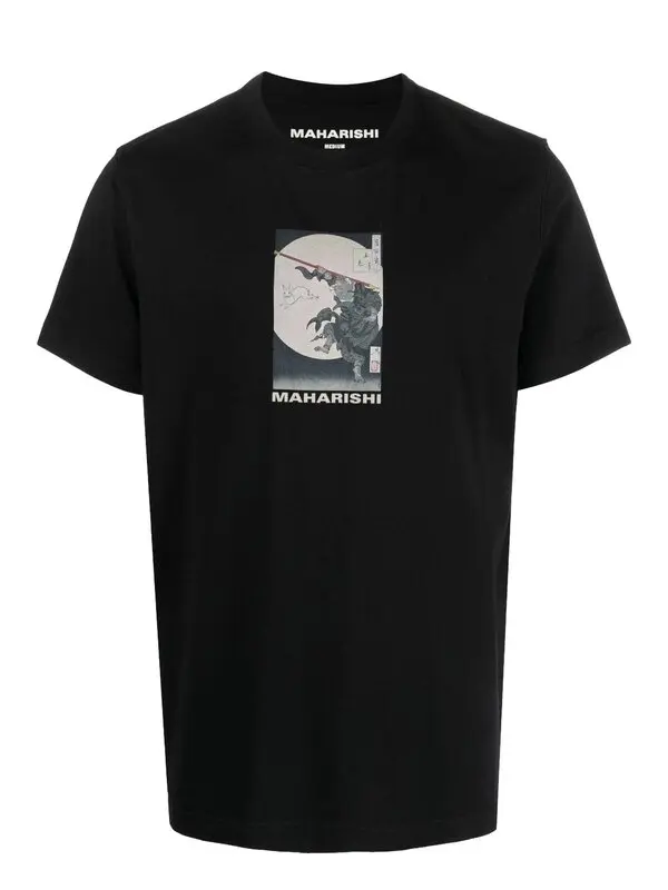 MAHARISHI 1008 Hare & Monkey T-shirt - Black