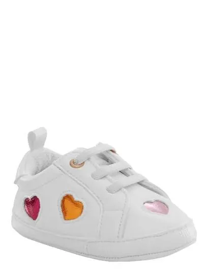 Kurt Geiger Metallic Heart Sneakers - White