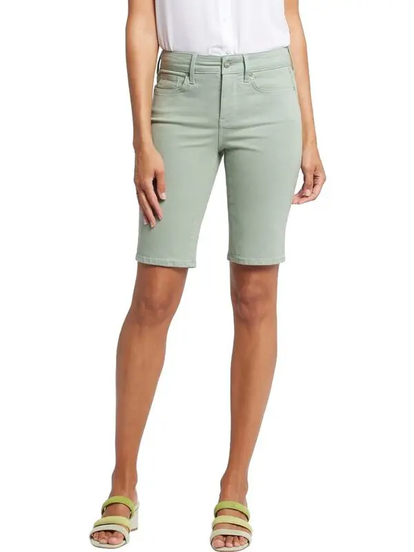 NYDJ Briella Bermuda Denim Shorts - Lily Pad