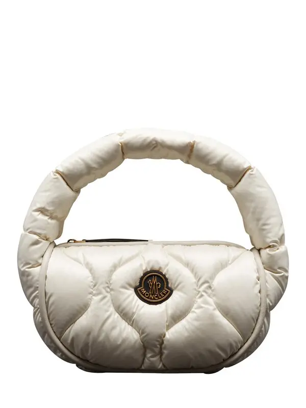 Moncler Delilah Quilted Nylon Hobo Bag - White