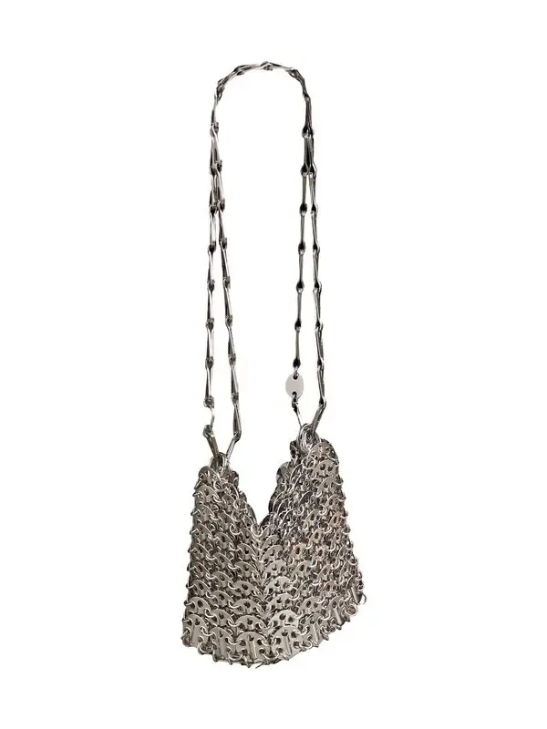 Rabanne Nano 1969 Paillette-embellished Chainmail Shoulder Bag - Silver