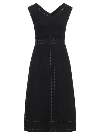 Dolce & Gabbana Midi Flared Dress - Black