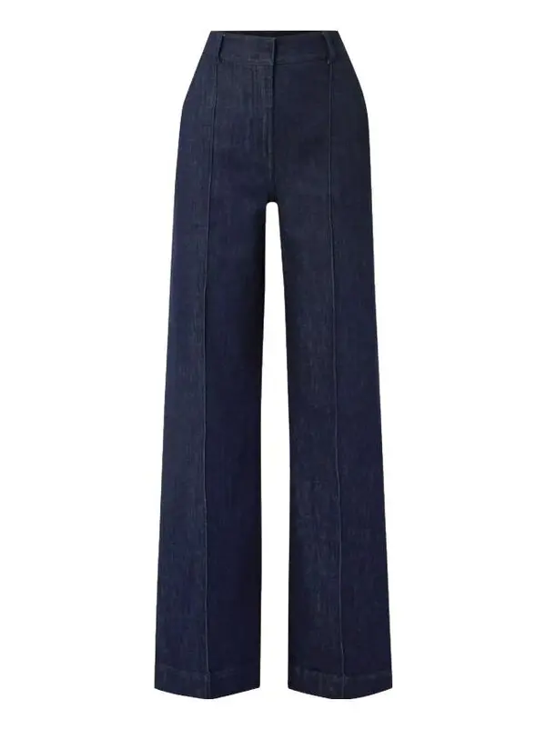 Another Tomorrow High-rise Straight-leg Organic Jeans - Blue