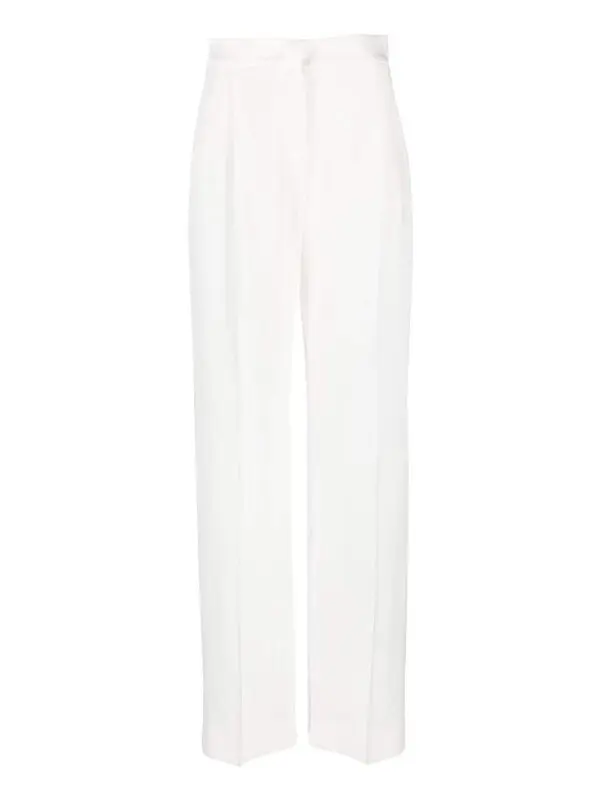 Alberta Ferretti Straight-leg Tailored Trousers - White