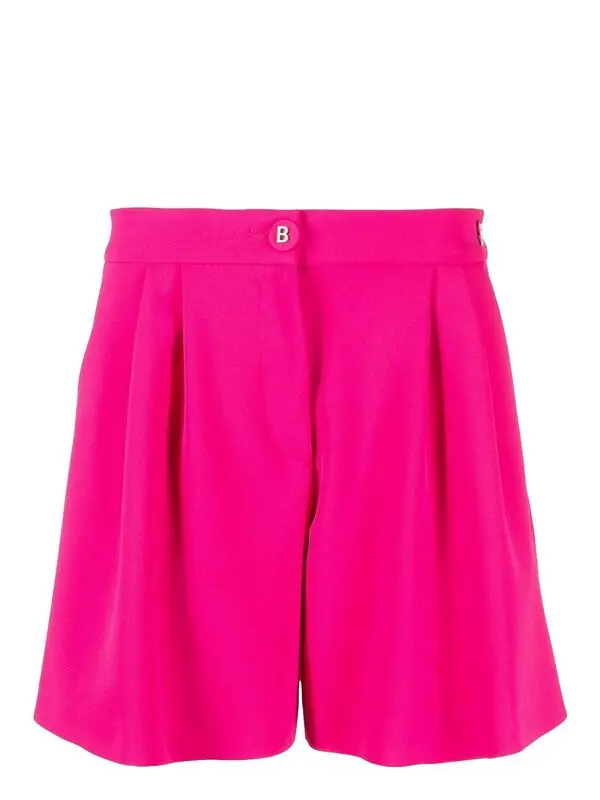 BLUGIRL Box-pleated Wide Leg Shorts - Pink