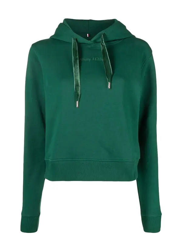 Tommy Hilfiger Logo-embroidered Hoodie - Green