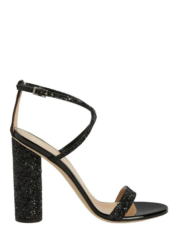 GIUSEPPE ZANOTTI 110mm Tara Glitter Sandals - Black