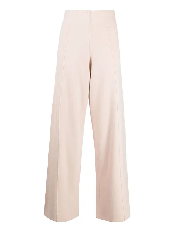 Pringle Of Scotland High-waisted Knit Trousers - White