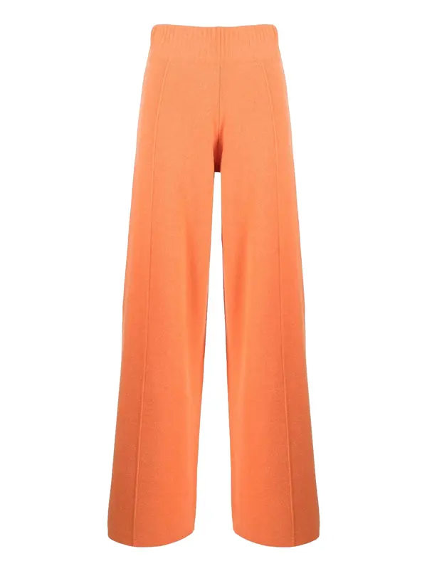 Pringle Of Scotland High-waisted Knitted Trousers - Orange
