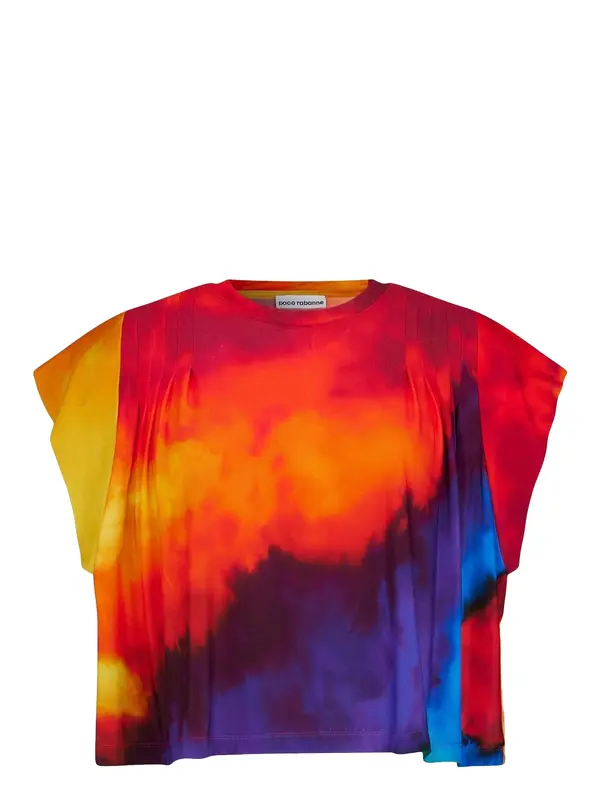 Rabanne Tie-dye Crew-neck T-shirt - Orange