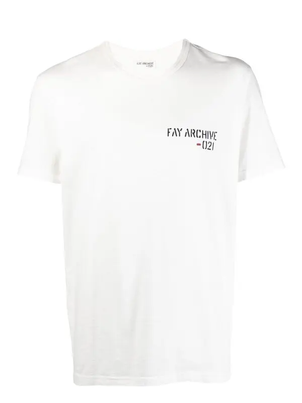 FAY Logo-print T-shirt - White