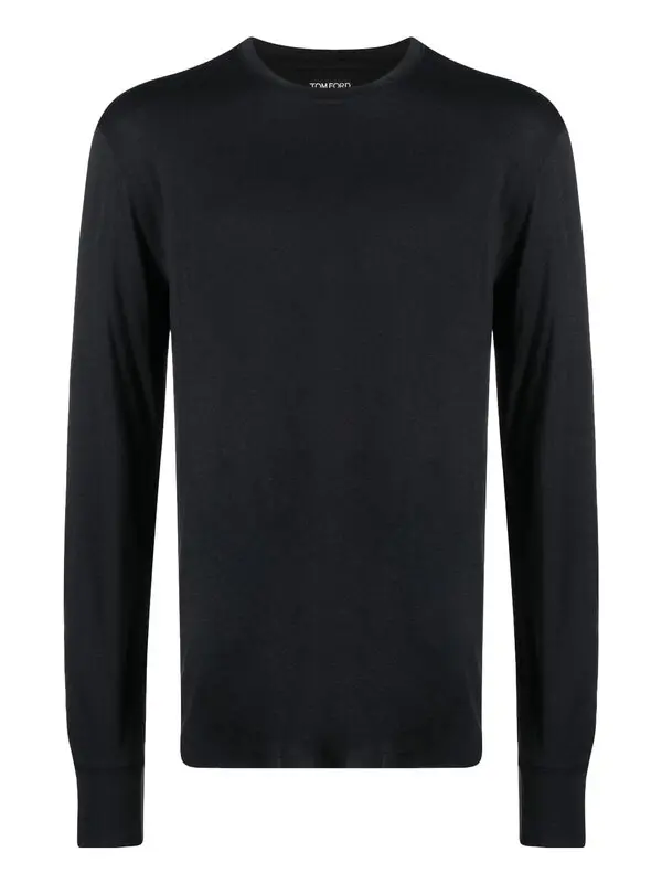 TOM FORD Round-neck Long-sleeve T-shirt - Black