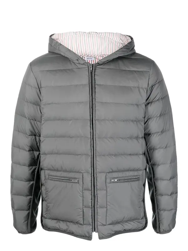 Thom Browne Zip-front Padded Jacket - Grey
