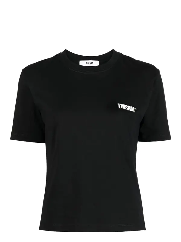 MSGM Logo-patch T-shirt - Black