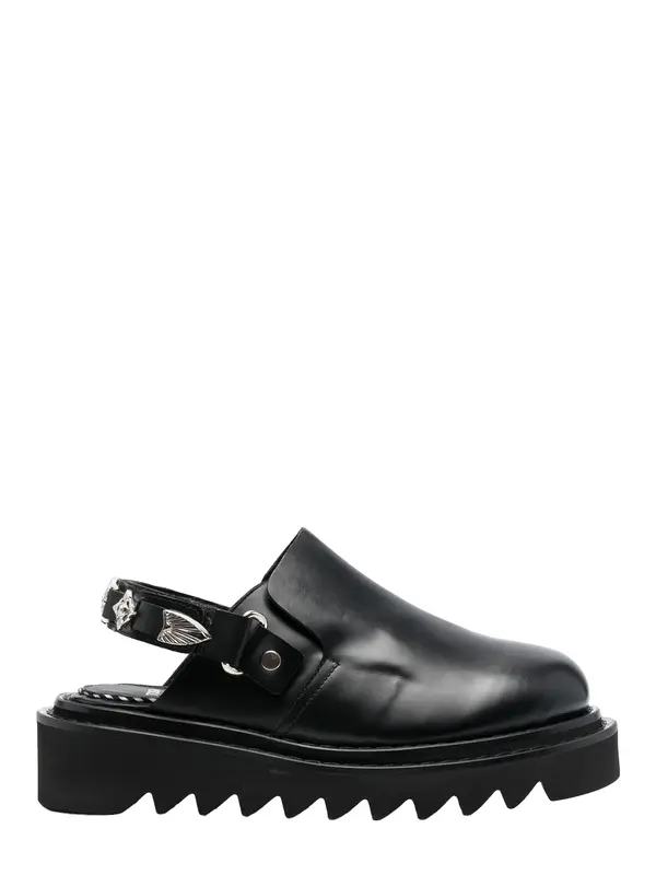 Toga Buckled Ankle-strap Clogs - Black