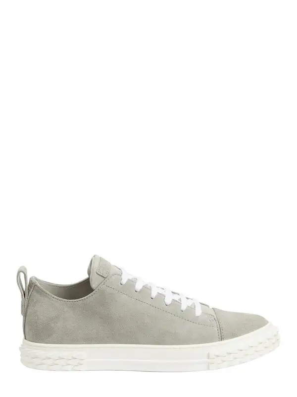 GIUSEPPE ZANOTTI Textured-insole Suede Trainers - Grey