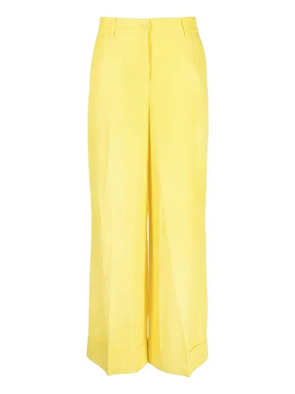 P.a.r.o.s.h Pressed-crease Straight-leg Trousers - Yellow
