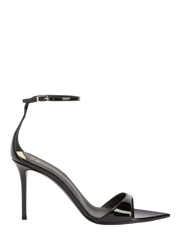 GIUSEPPE ZANOTTI Intrigo 90mm Leather Sandals - Black