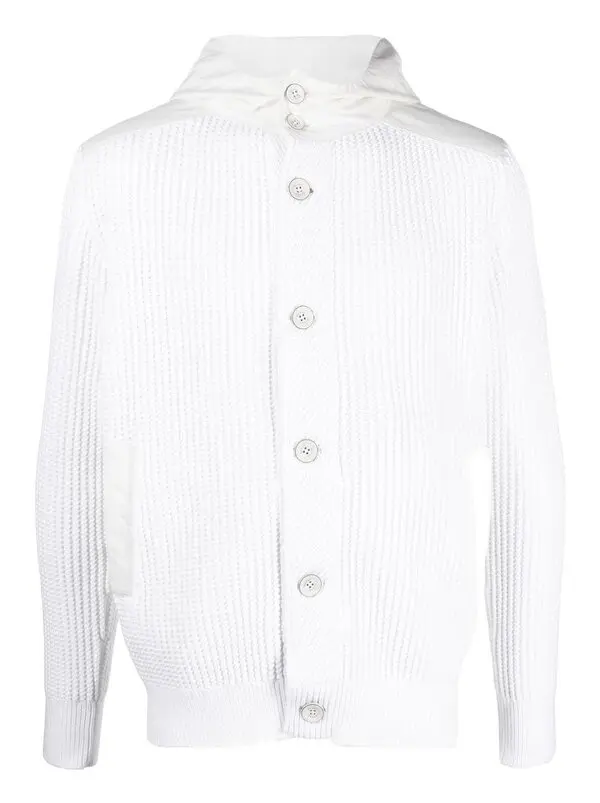 Herno Knitted Hooded Jacket - White