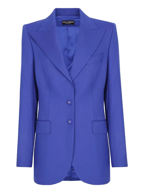 Dolce & Gabbana Single-breasted Wool Blazer - Blue