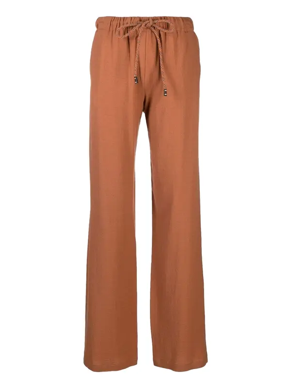 ALYSI Straight-leg Trousers - Brown