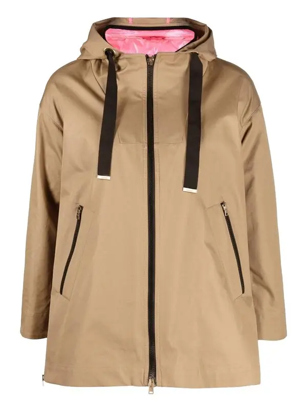 Herno Reversible Zip-up Hooded Jacket - Neutrals
