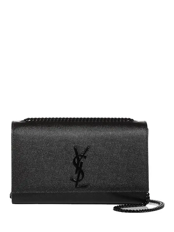 Saint Laurent Kate Medium Shoulder Bag - Black Grain Leather/black