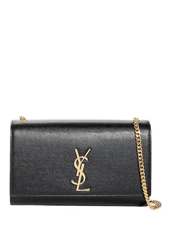 Saint Laurent Kate Medium Shoulder Bag - Black Grain Leather/gold