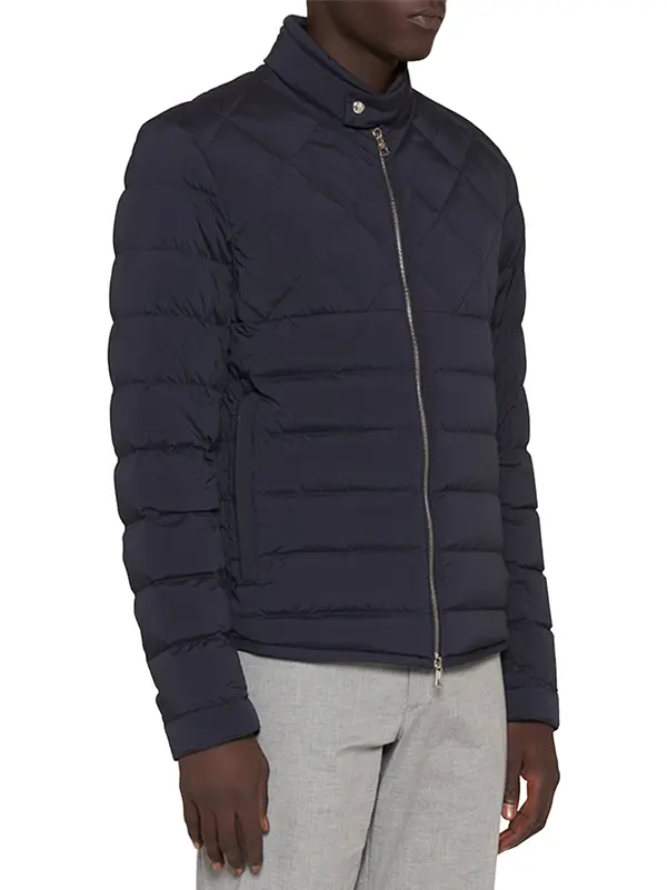 Moncler Choquart Down Biker Jacket - Dark Blue