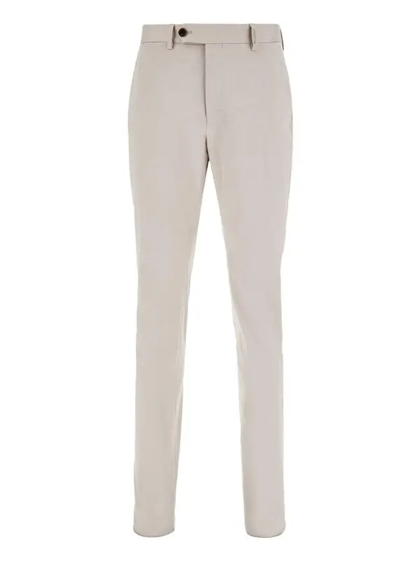 FERRAGAMO Cotton Chino Trousers - Neutrals