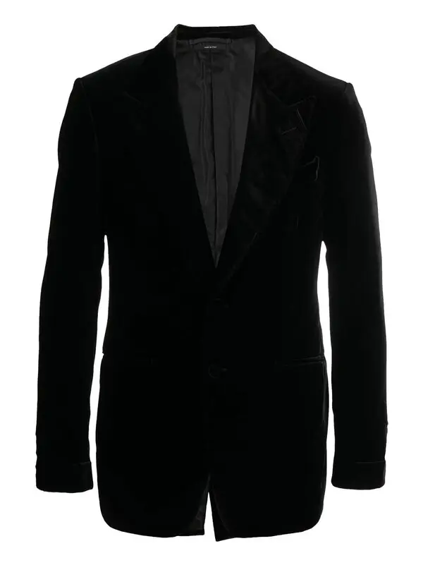 TOM FORD Single-breasted Velvet Blazer - Black